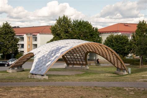 A Timber And Polycarbonate Deployable Grid Shell Materialdistrict