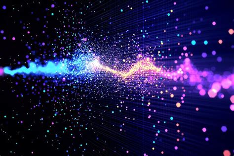 Abstract Colorful Glowing Particles Background Premium Ai Generated Image