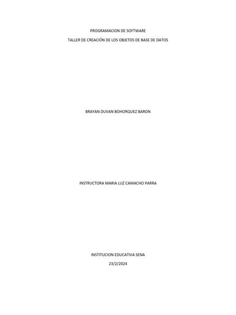 Programacion De Software Recuperado Automáticamente Pdf Mi Sql Bases De Datos