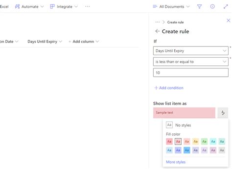 M365 Using Conditional Formatting For Agreement Expiration C5 Insight
