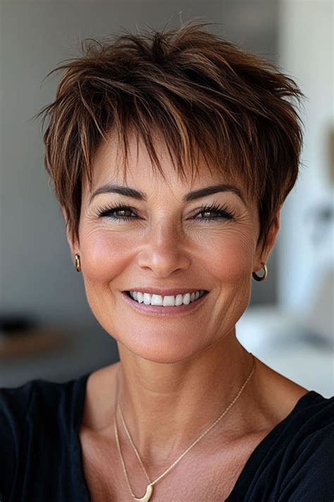 30 Trendy Low Maintenance Choppy Pixie Haircuts For Women Over 50