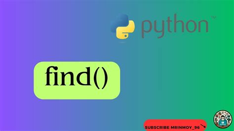 Find Method In Python Python Data Analysis Pandas Programming Coding YouTube