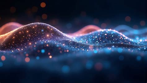 A Flowing Wave Like Form Made Entirely Of Glowing Binary Code