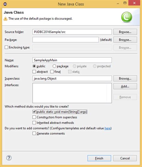 Creating A Simple App Using Pi Jdbc And Eclipse
