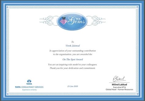 Vivek Jaiswal On Linkedin Tcs