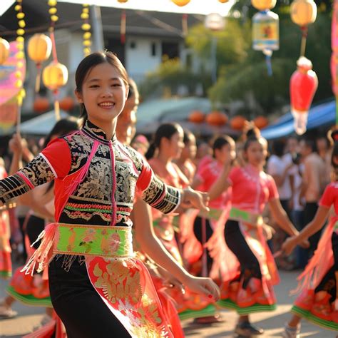Premium Photo A Girl Dancing In A Parade