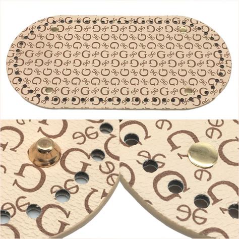 Badu Bg Дъно на чанта за плетене на една кука Кръгла чанта Bottom Shaper Кожена подложка за