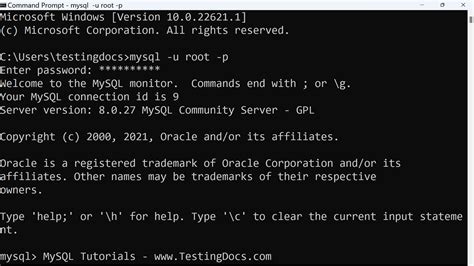 Command Line Mysql Client Testingdocs