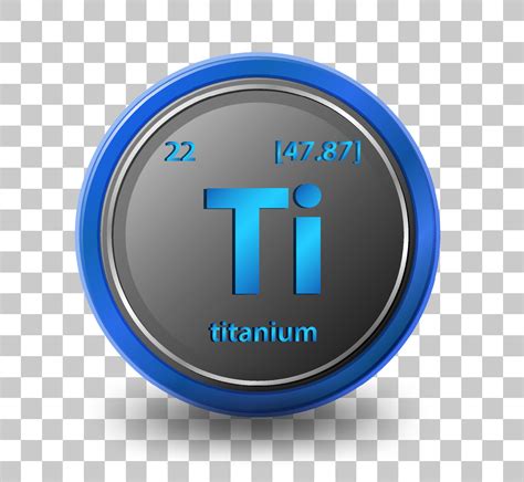 Titanium Chemical Element Chemical Symbol With Atomic Number And