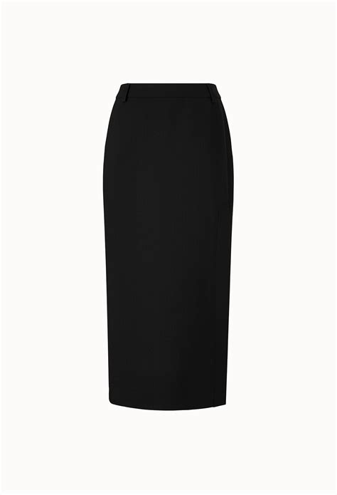 오르 슬릿 미디 스커트 블랙 위시버킷