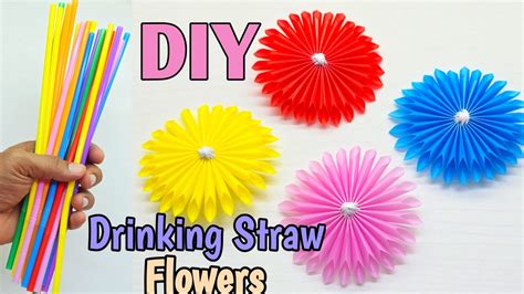 How To Make Flowers From Straws Drinking Straw Flower Drinking