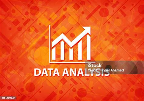Data Analysis Orange Background Stock Illustration Download Image Now