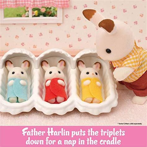 Calico Critters Triplets Care Set Dollhouse Playset With 3 Hopscotch