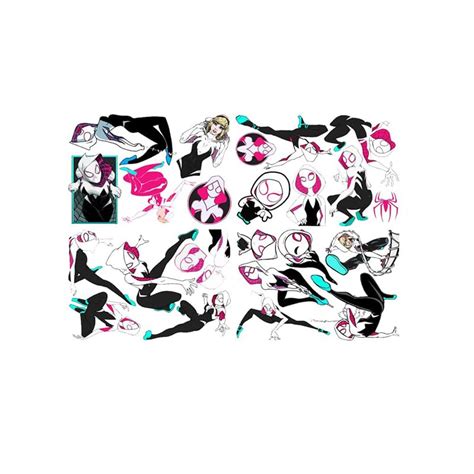 Spider Gwen Wall Art Stickers Female Spiderman Stickers Wallpaper Gwen