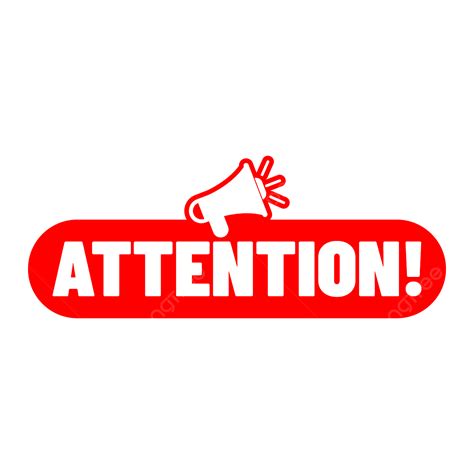 Red Attention Sign Vector Red Attention Sign PNG And Vector With