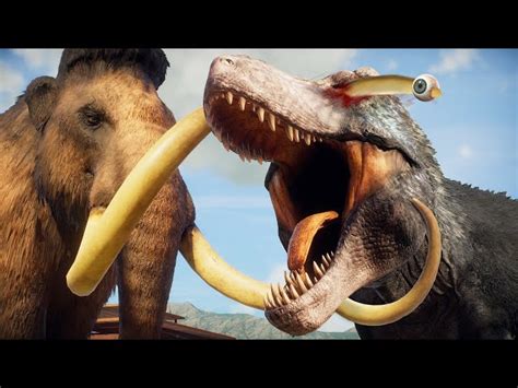 Songhua River Mammoth Vs Tyrannosaurus Rex Eofauna 135 Giganotosaurus
