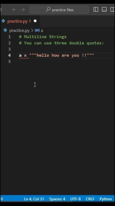 Multiline Strings Python Code Coding Learnpython
