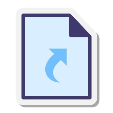 Symlink File Icon In Stickers Style