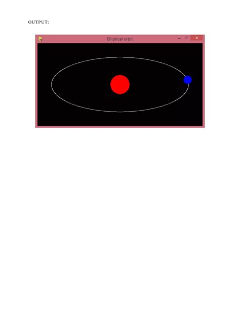 Simulate Elliptical Orbit In Pygame PDF