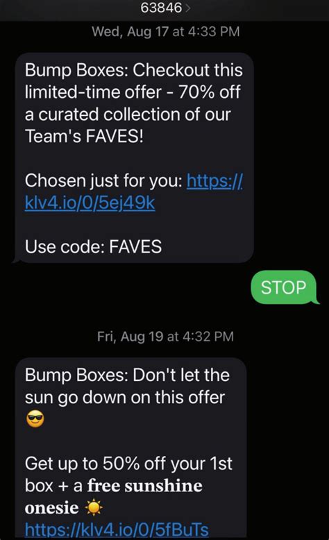Bump Boxes Ignores Consumers Requests To Opt Out Of Spam Texts Class
