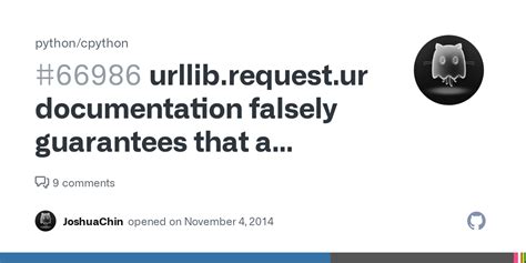 Urllibrequesturlopen Documentation Falsely Guarantees That A Urlerror Will Be Raised On Errors