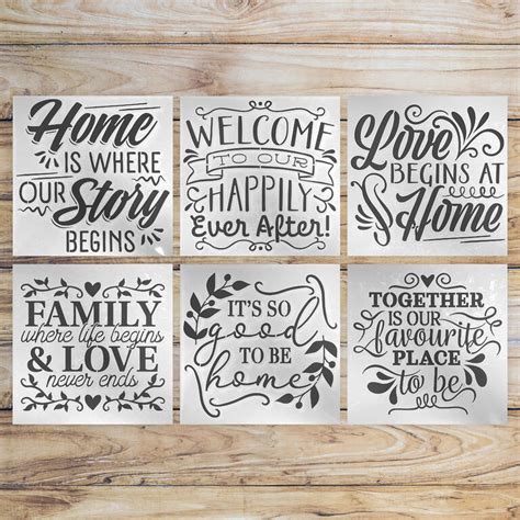 Craft Master Affirmation Sentiment Stencil Bundle Highlight Crafts