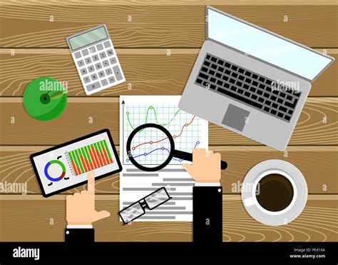 Data Analysis Overview Of Graphs Of Statistics Vector Infographic