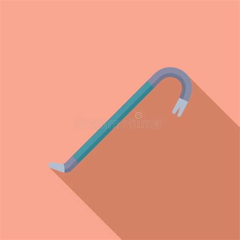 Crowbar Lying On Pink Background With Shadow Stock Vector Illustration Of Puller Renovation