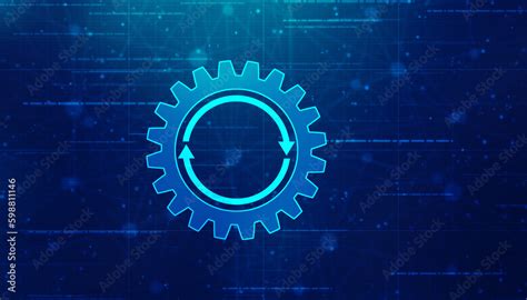 Update Icon With Binary Codes On Technology Abstract Background Update