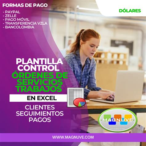 Plantilla Control Ordenes De Servicios Trabajos En Excel