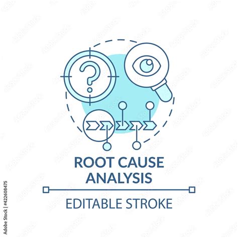 Root Cause Analysis Blue Concept Icon Work Productivity Performance Efficiency Problem