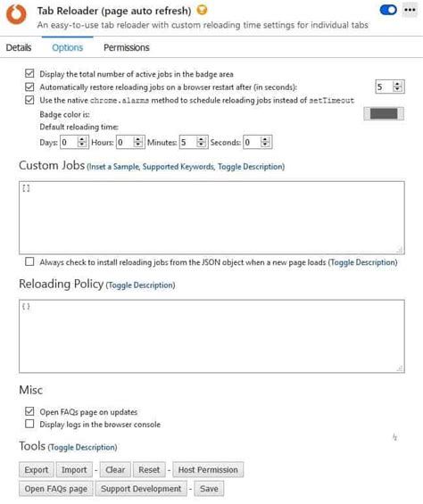 Refresh Tabs Automatically In Firefox And Chrome With Tab Reloader