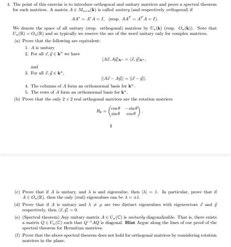 Solved 4 The Point Of This Exercise Is To Introduce