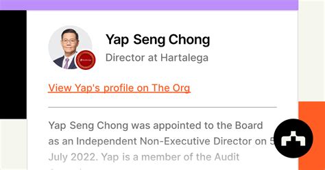 Yap Seng Chong Director At Hartalega The Org
