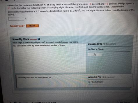 Solved Determine The Minimum Length In Ft Of A Crest Chegg