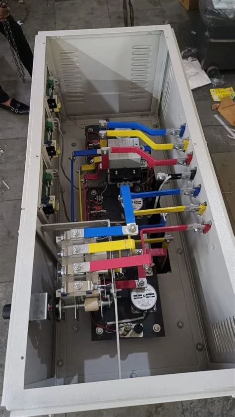 125kva Oil Cold Bypass Switch Three Phase Servo Voltage Stabilizer At