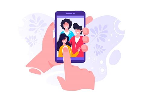 Premium Vector Communication Via The Internet Social Networkingchat