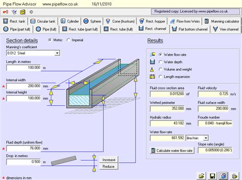 Open Flow Channel Calculator GiuliaKalli