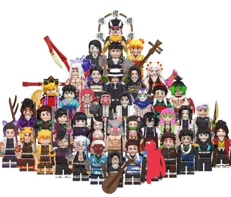 Demon Slayer Mini Figure Full Set 40 Pcs Tanjiro Nezuko Zenitsu Inosuke
