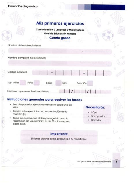 Evaluacion Diagnostica Pdf