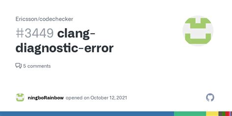 Clang Diagnostic Error Issue Ericsson Codechecker GitHub