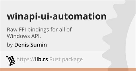 Winapi Ui Automation — System Library Interface For Rust Librs
