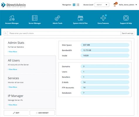New Evolution Skin Now Available For Directadmin Woktron Web Hosting