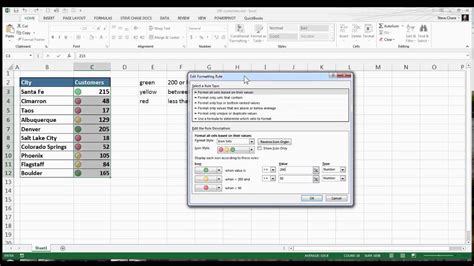 Excel Icon Sets Conditional Formatting Reports Youtube