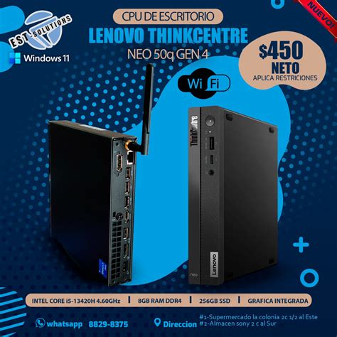 LENOVO ThinkCentre Neo 50q Gen 4 Est Solutions