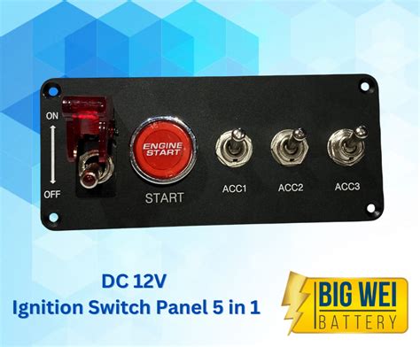 Ignition Switch Panel In Engine Start Red Led Push Button DC V