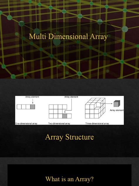 Multi Dimensional Arrays Pdf Data Management Algorithms And Data Structures