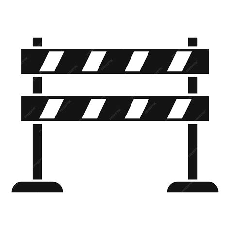 Premium Vector Road Barrier Icon Simple Illustration Of Road Barrier Vector Icon For Web