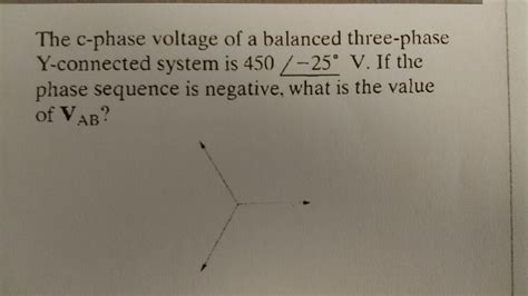 Solved The C Phase Voltage Of A Balanced Three Phase Chegg Com