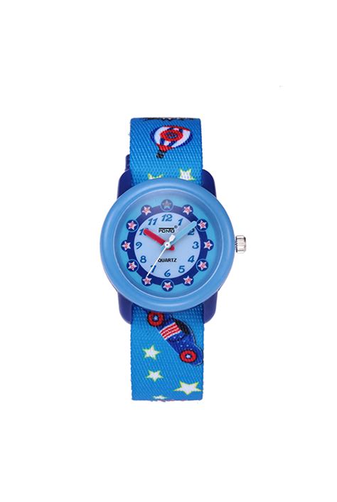 მაჯის საათი ნაჭრის სამაჯურით